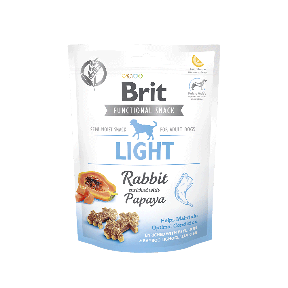 BRIT FUNCTIONAL SNACK LIGHT RABBIT - ENRICHED WITH PAPAYA | Brit